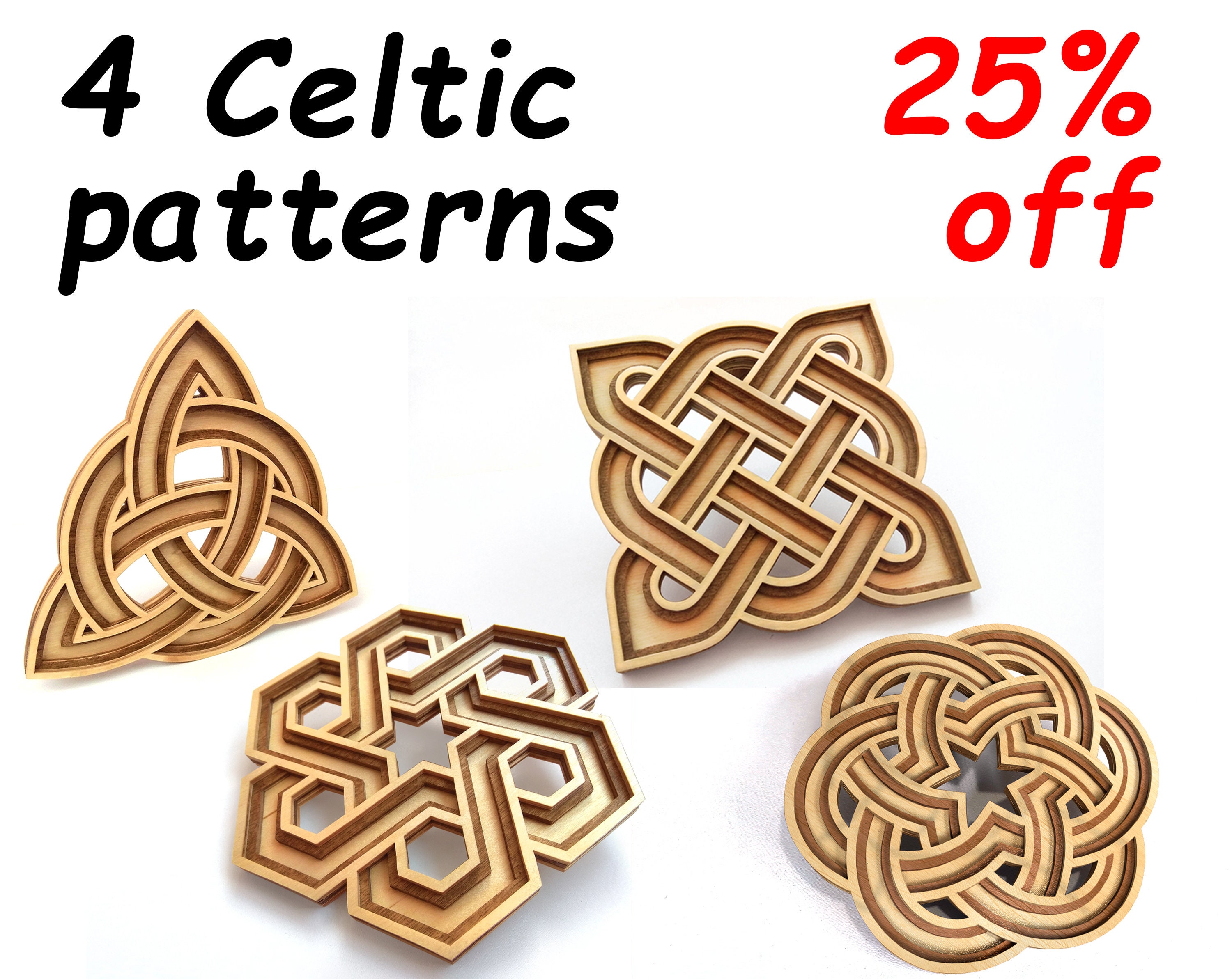 Celtic Knots Set Scroll Saw Pattern pdf Dxf Svg Eps - Etsy