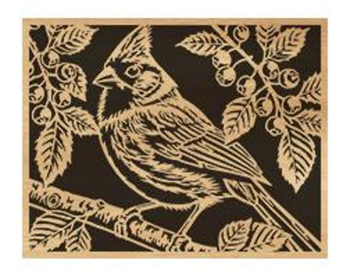 127-cardinal - Scroll Saw Pattern (pdf, Jpg, Dxf, Svg, Eps) - Etsy