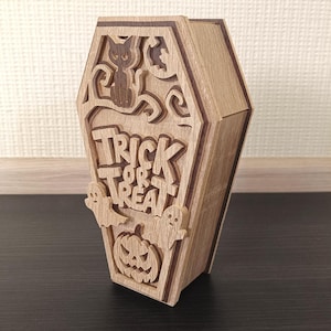 C262-halloween Box - Scroll Saw Pattern (pdf, Dxf, Svg, Eps) - Etsy