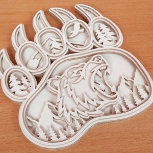 C142-bear - Scroll Saw Pattern (pdf, Dxf, Svg, Eps) - Etsy