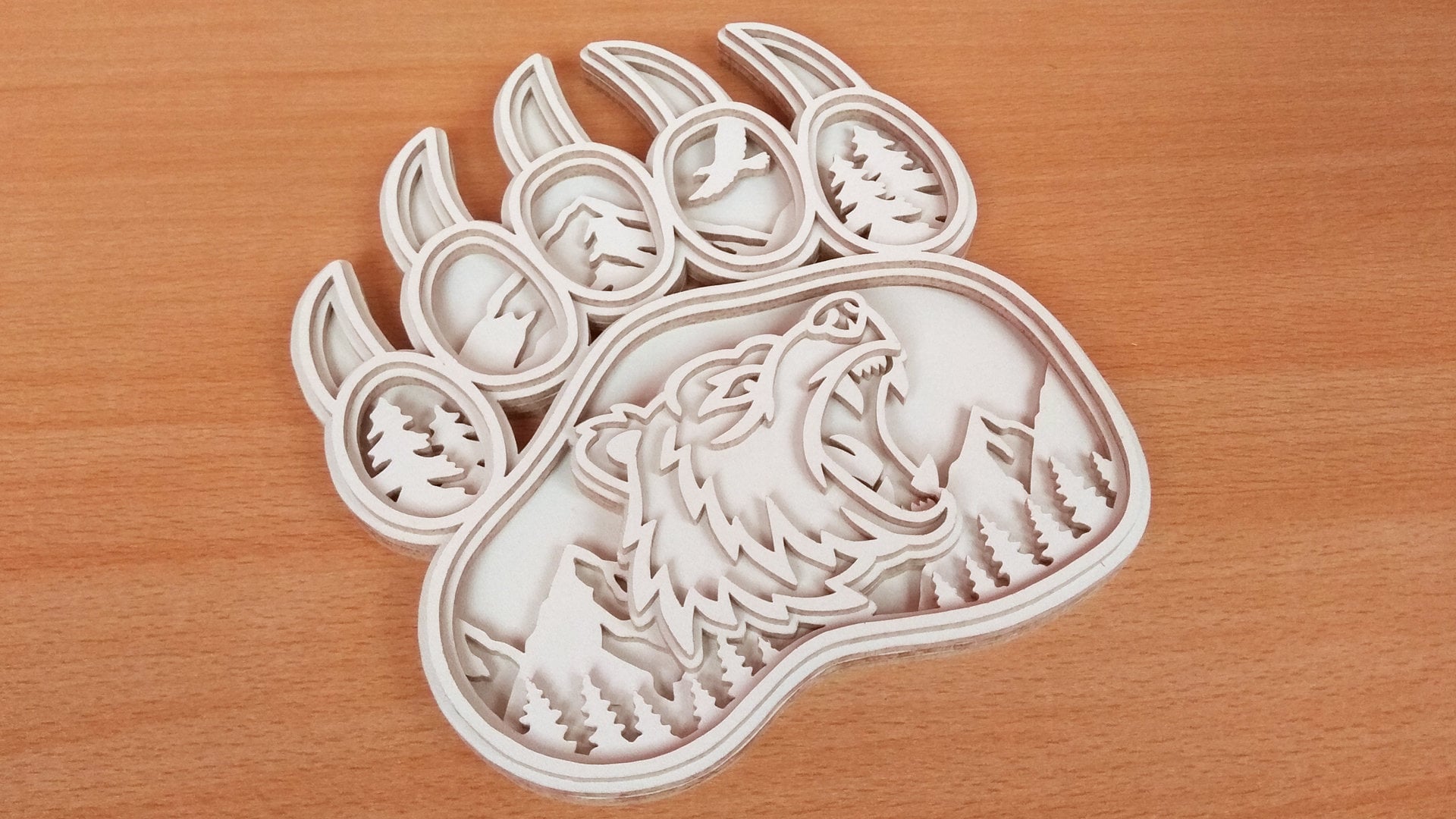 C142-bear Scroll Saw Pattern pdf Dxf Svg Eps - Etsy