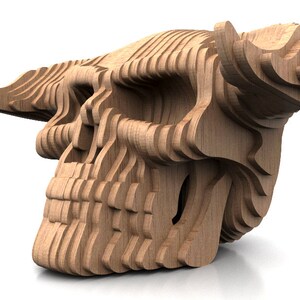 C232-devil Skull - Scroll Saw Pattern (pdf, Dxf, Svg, Eps) - Etsy