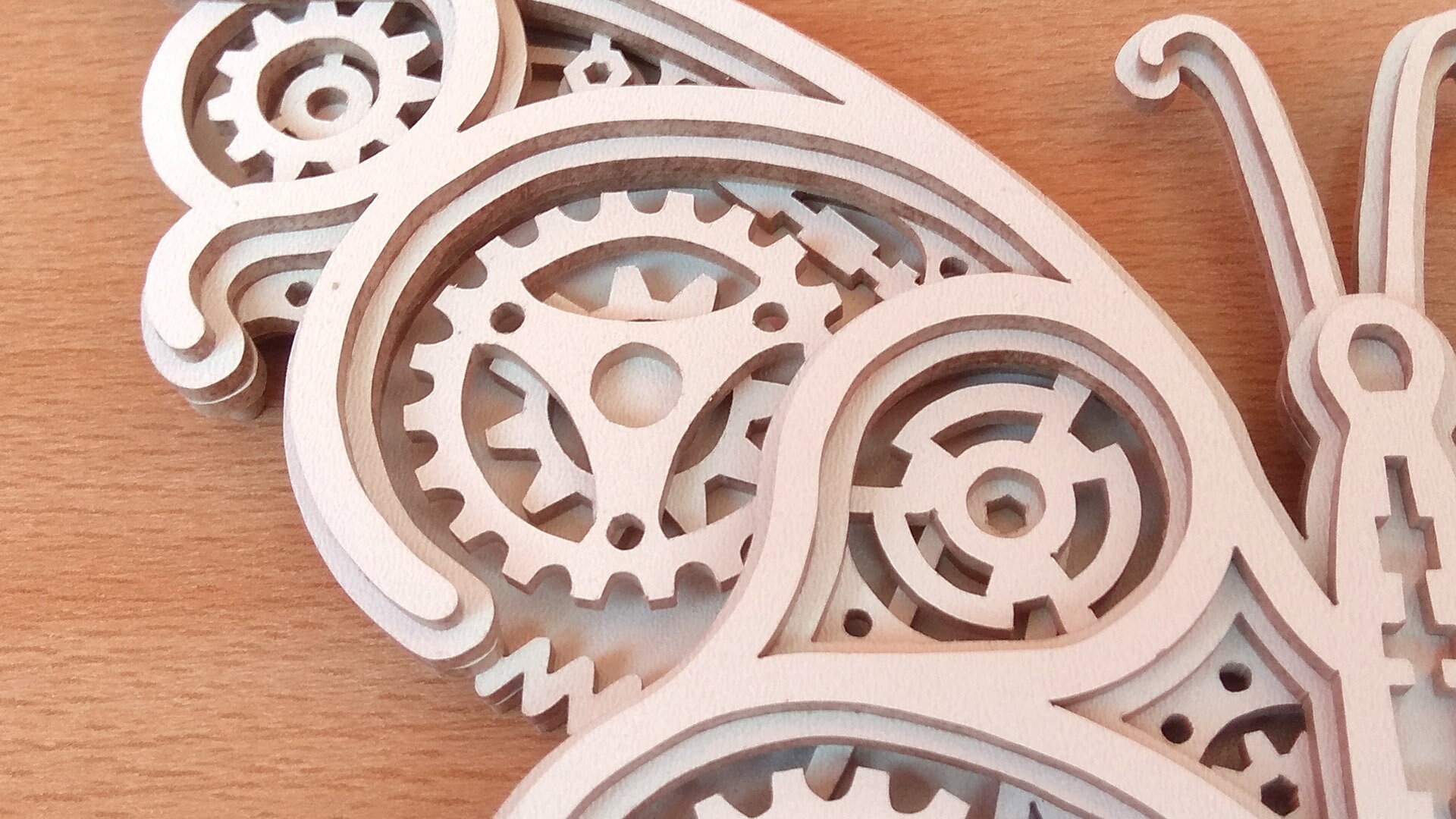 C131-mechanical Butterfly Scroll Saw Pattern pdf Dxf Svg | Etsy