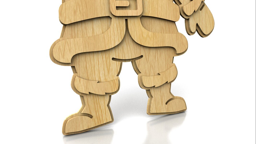 C217-santa Scroll Saw Pattern pdf Dxf Svg Eps - Etsy