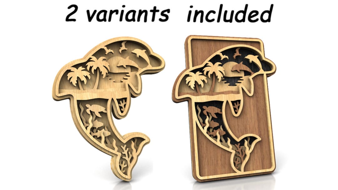 C233-dolphin Scroll Saw Pattern pdf Dxf Svg Eps - Etsy