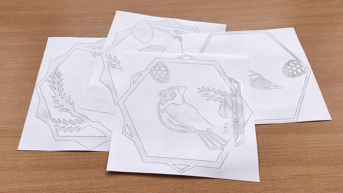 C185-cardinal Scroll Saw Pattern pdf Dxf Svg Eps | Etsy