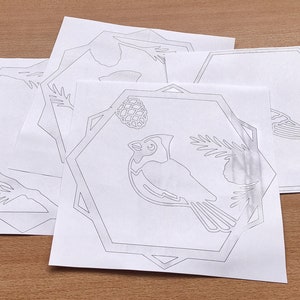 C185-cardinal - Scroll Saw Pattern (pdf, Dxf, Svg, Eps) - Etsy