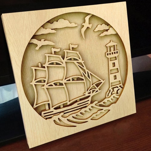 C153-ship Scroll Saw Pattern pdf Dxf Svg Eps - Etsy Israel