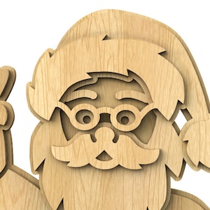 C217-santa Scroll Saw Pattern pdf, Dxf, Svg, Eps - Etsy