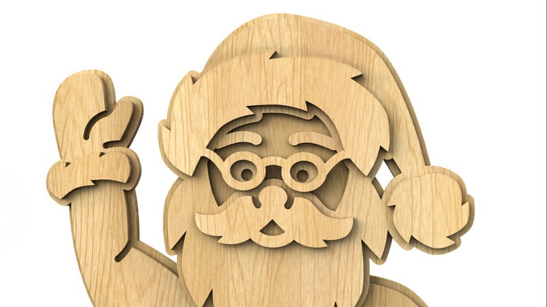 C217-santa Scroll Saw Pattern pdf Dxf Svg Eps - Etsy UK