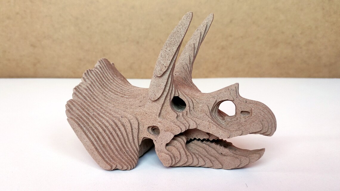 C184-dino Skull Scroll Saw Pattern pdf Dxf Svg Eps | Etsy