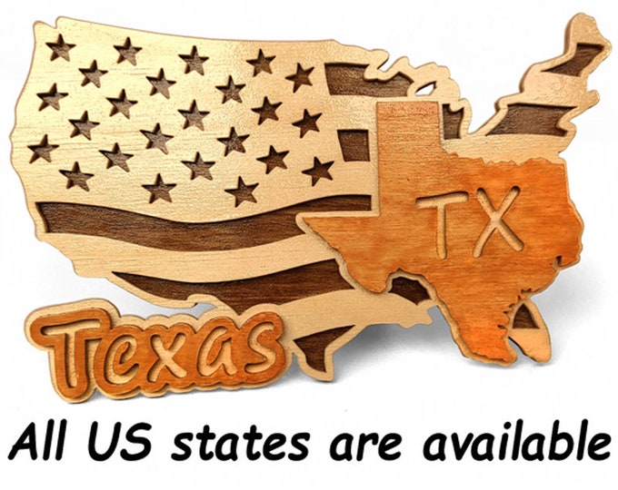C240-US State Set - Scroll Saw Pattern (pdf, Dxf, Svg, Eps) - Etsy Canada