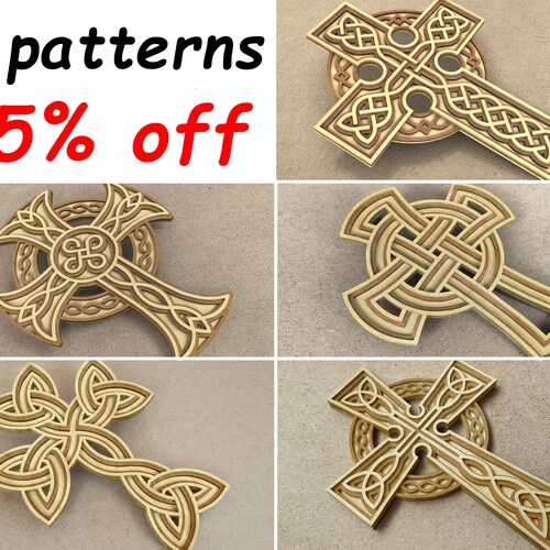 C124-celtic Cross Scroll Saw Pattern pdf Dxf Svg Eps - Etsy