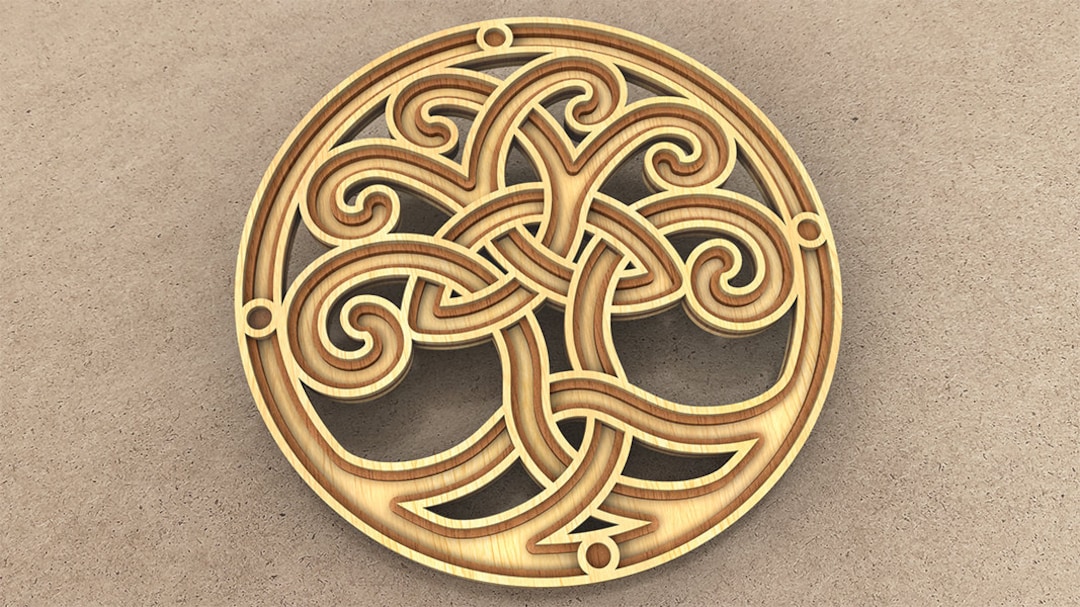 C229-celtic Tree of Life - Scroll Saw Pattern (pdf, Dxf, Svg, Eps) - Etsy