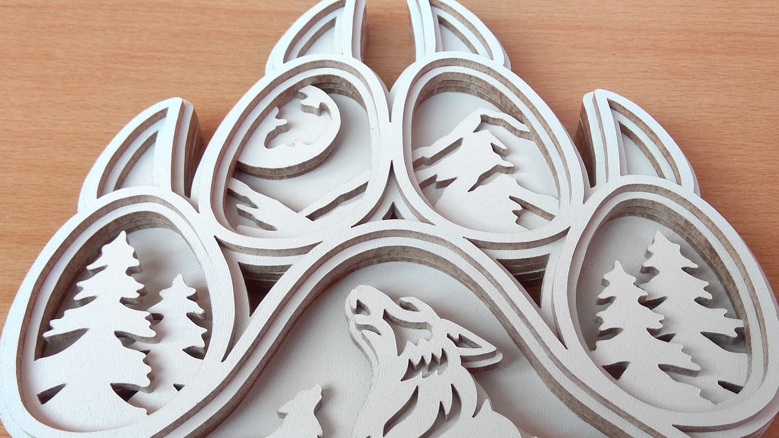 C138-wolf Scroll Saw Pattern pdf Dxf Svg Eps - Etsy Canada