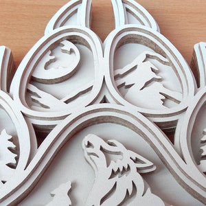 C138-wolf - Scroll Saw Pattern (pdf, Dxf, Svg, Eps) - Etsy Canada