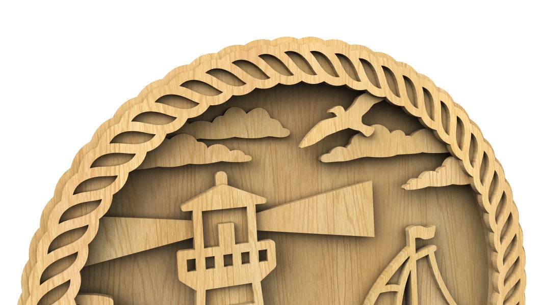 C218-lighthouse Scroll Saw Pattern pdf Dxf Svg Eps - Etsy