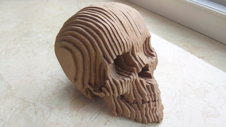 C08-skull Scroll saw pattern pdf dxf svg eps | Etsy