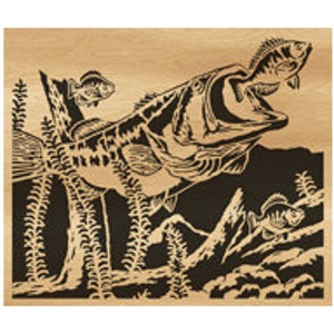 120-largemouth Bass Scroll Saw Pattern pdf, Jpg, Dxf, Svg, Eps - Etsy