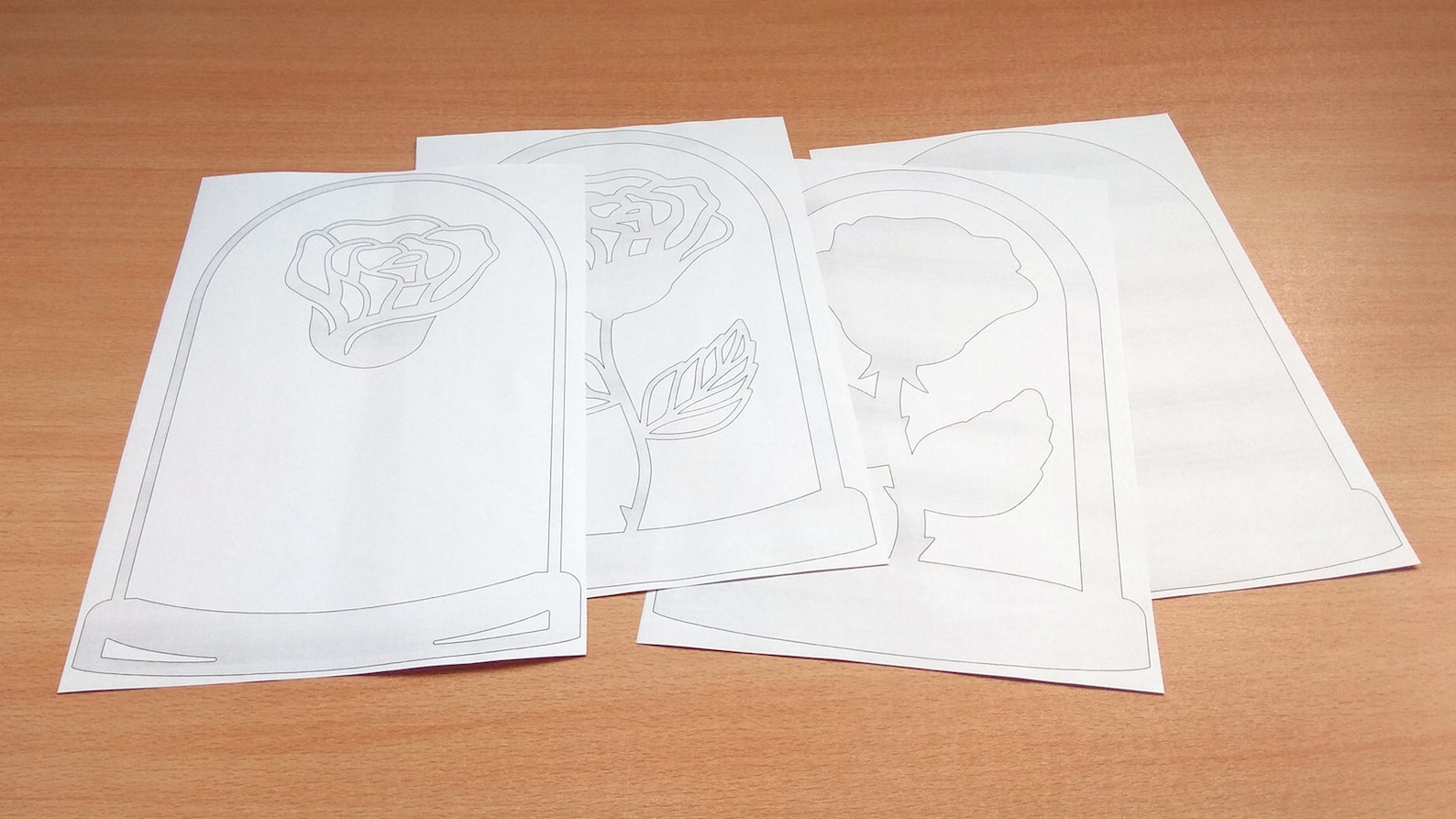 C136-rose - Scroll Saw Pattern (pdf, Dxf, Svg, Eps) - Etsy