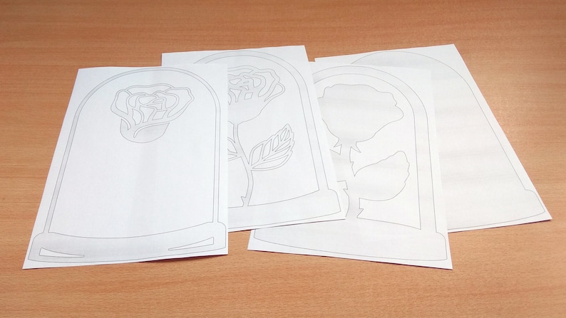 C136-rose - Scroll Saw Pattern (pdf, Dxf, Svg, Eps) - Etsy