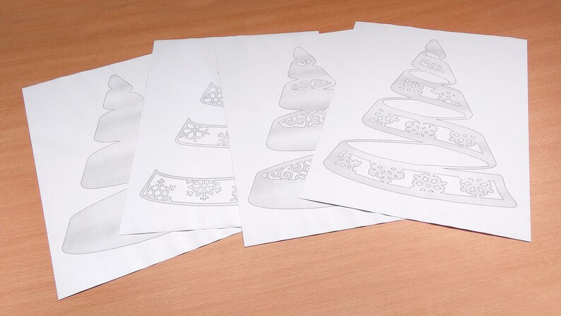 C86-christmas Tree Scroll Saw Pattern pdf Dxf Svg Eps - Etsy