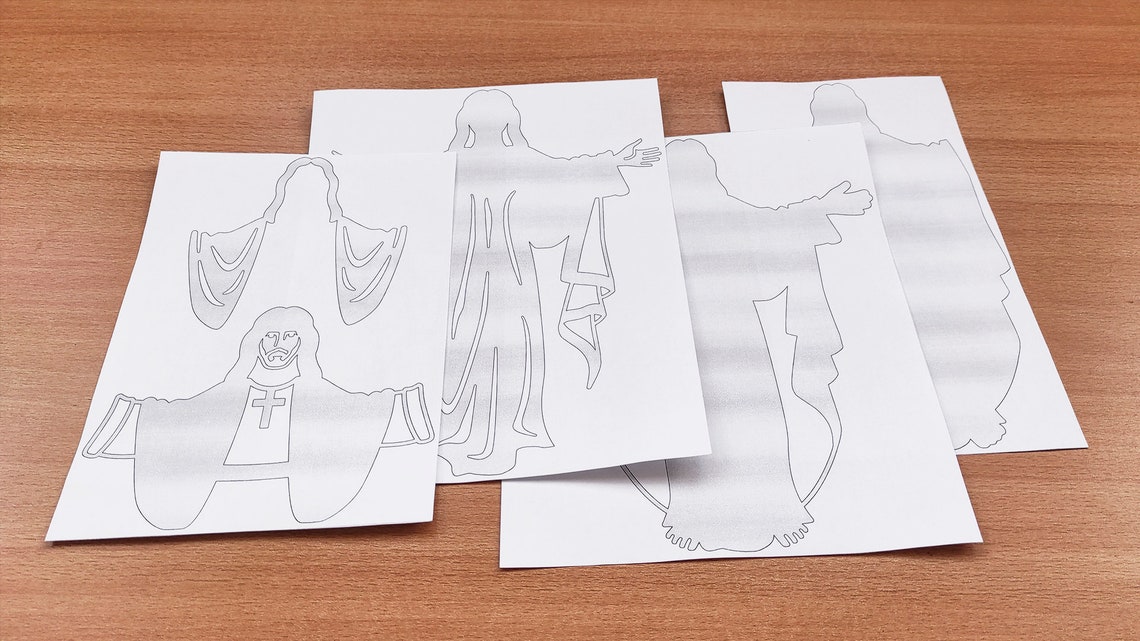 C167-jesus - Scroll Saw Pattern (pdf, Dxf, Svg, Eps) - Etsy