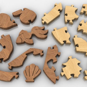 P03-aquarium Puzzle - Scroll Saw Pattern (pdf, Dxf, Svg, Eps) - Etsy