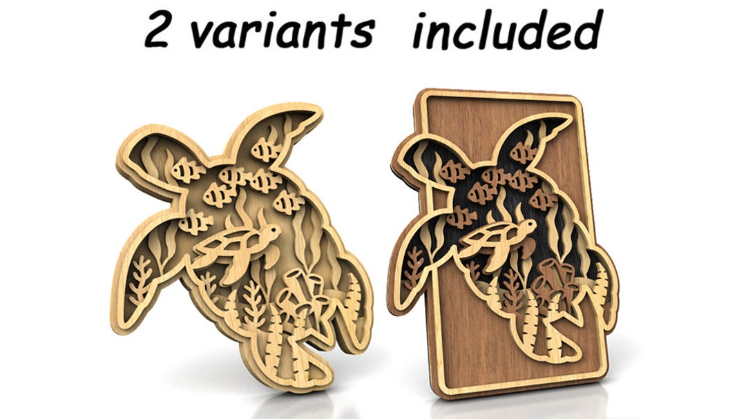 C237-turtle Scroll Saw Pattern pdf Dxf Svg Eps - Etsy