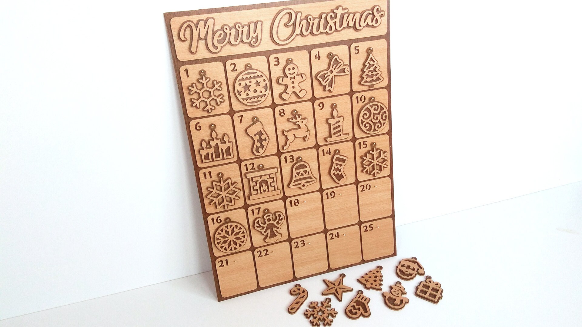 C137-christmas Calendar - Scroll Saw Pattern (pdf, Dxf, Svg, Eps) - Etsy UK