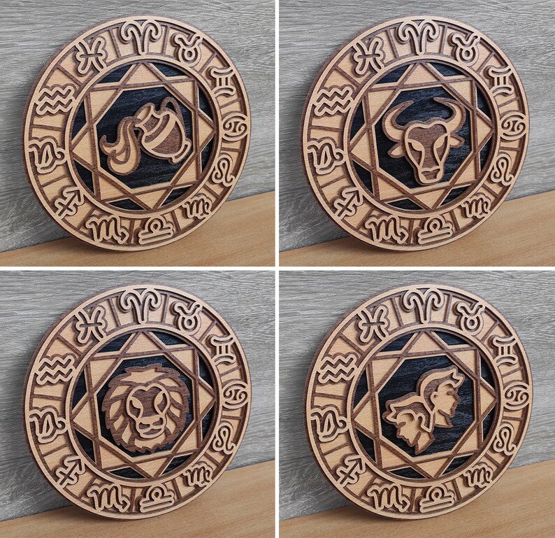 C200-zodiac Signs Set Scroll Saw Pattern pdf Dxf Svg | Etsy