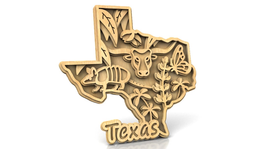 C240-texas - Scroll Saw Pattern (pdf, Dxf, Svg, Eps) - Etsy