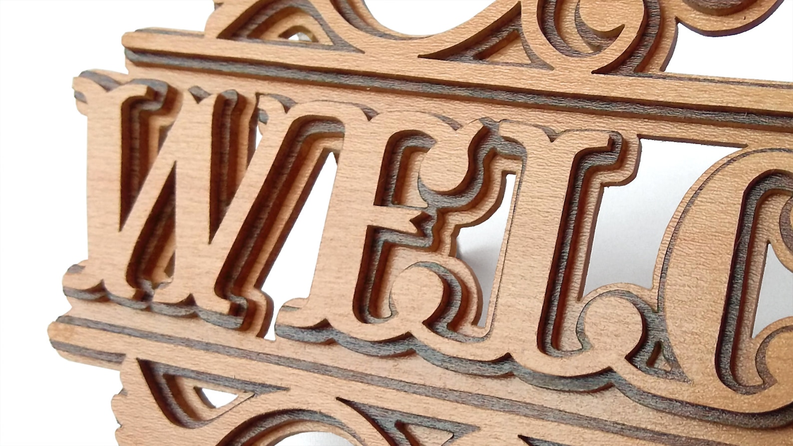 C101-welcome - Scroll Saw Pattern (pdf, Dxf, Svg, Eps) - Etsy