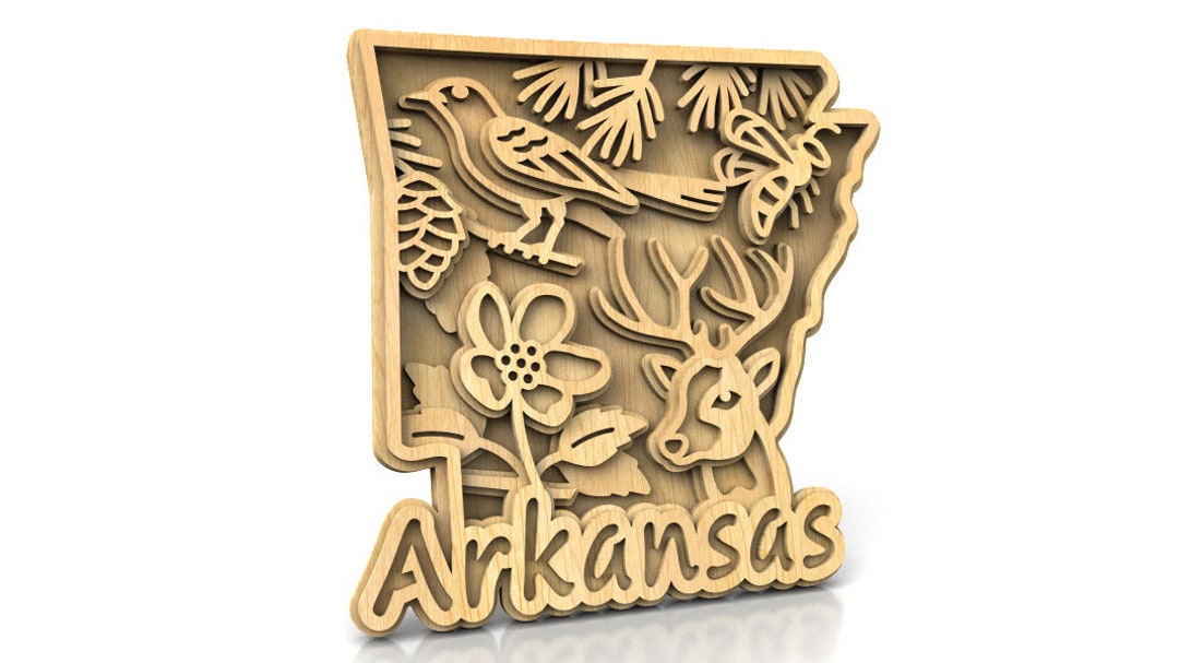 C240-arkansas - Scroll Saw Pattern (pdf, Dxf, Svg, Eps) - Etsy