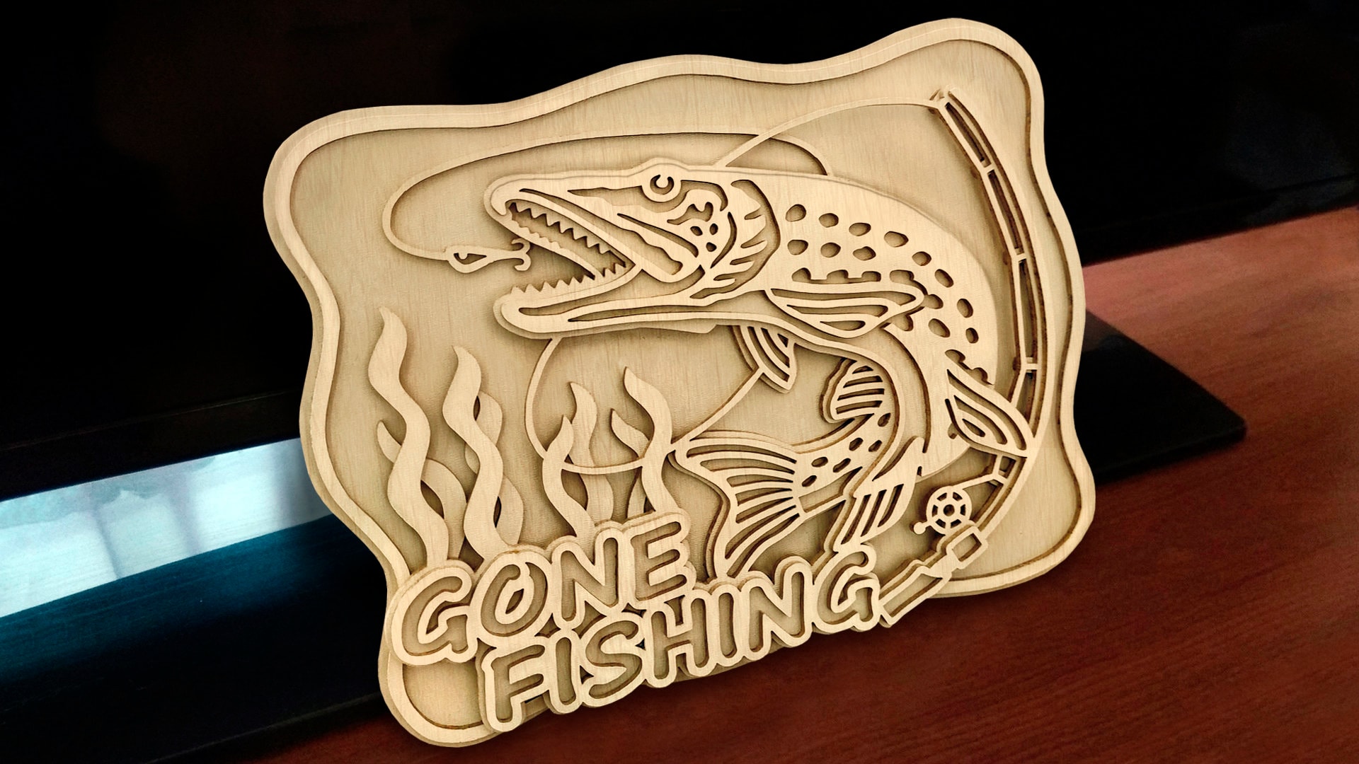 C193-fishing Scroll Saw Pattern pdf Dxf Svg Eps - Etsy