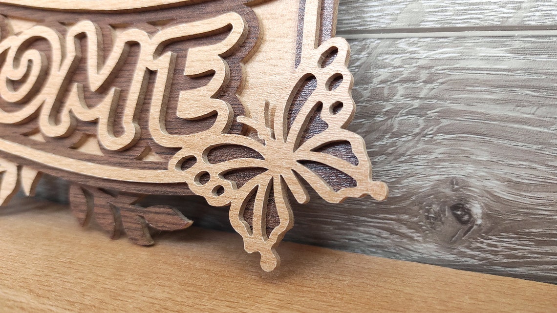 C202-welcome Scroll Saw Pattern pdf Dxf Svg Eps | Etsy