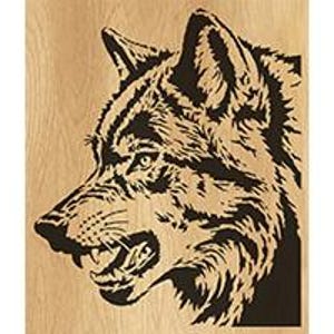123-wolf - Scroll Saw Pattern (pdf, Jpg, Dxf, Svg, Eps) - Etsy