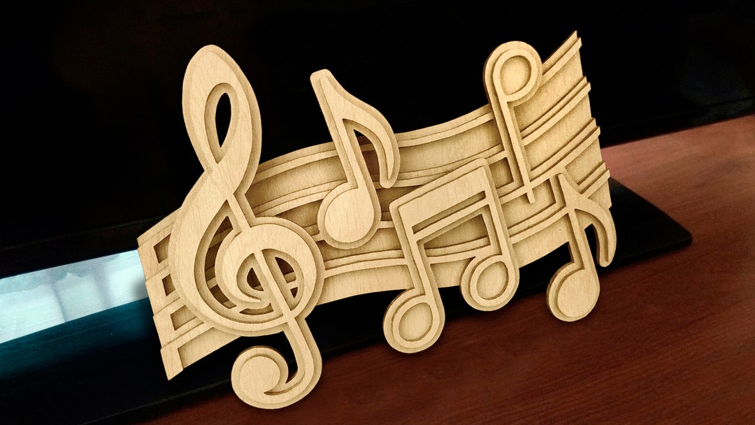 C159 Music Notes Scroll Saw Pattern Pdf Dxf Svg Eps Etsy