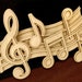 C159-music Notes - Scroll Saw Pattern (pdf, Dxf, Svg, Eps) - Etsy