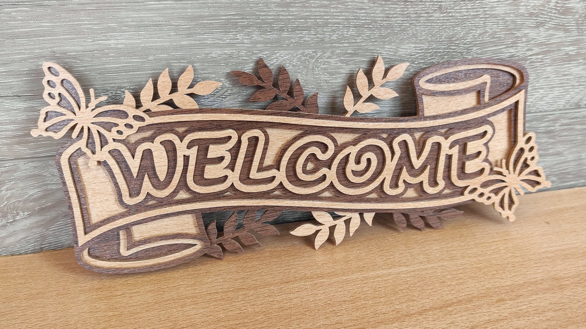 C202-welcome Scroll Saw Pattern pdf Dxf Svg Eps | Etsy Canada