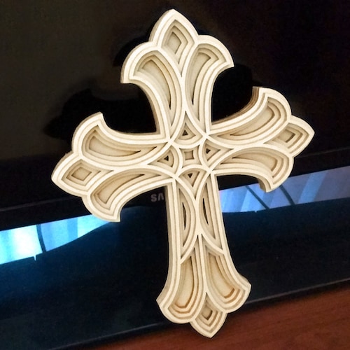 C194-cross Scroll Saw Pattern pdf Dxf Svg Eps - Etsy