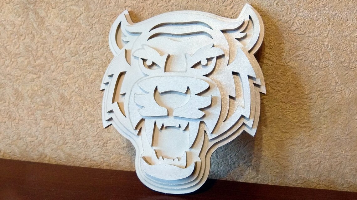 C37-tiger Scroll Saw Pattern pdf Dxf Svg Eps - Etsy
