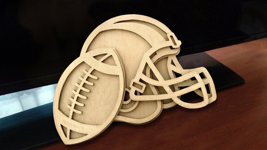 C115-football - Scroll Saw Pattern (pdf, Dxf, Svg, Eps) - Etsy