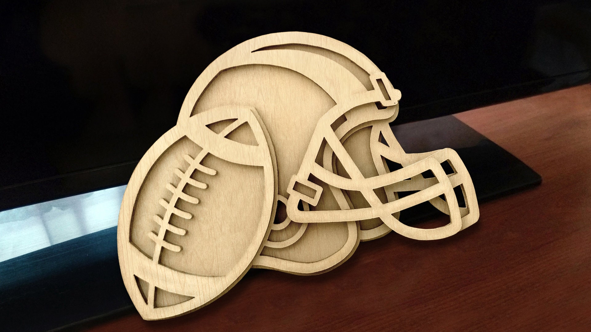 C115-football - Scroll Saw Pattern (pdf, Dxf, Svg, Eps) - Etsy