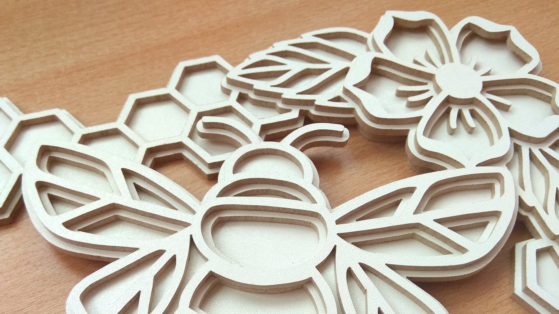 C118-Bee Scroll saw pattern pdf dxf svg eps | Etsy