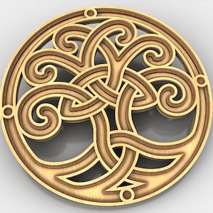 C229-celtic Tree of Life - Scroll Saw Pattern (pdf, Dxf, Svg, Eps) - Etsy