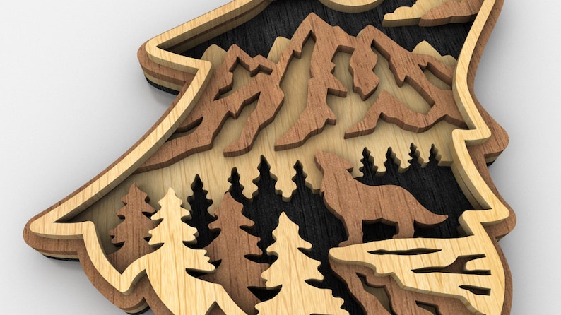 C224-wolf Scroll Saw Pattern pdf Dxf Svg Eps - Etsy Australia