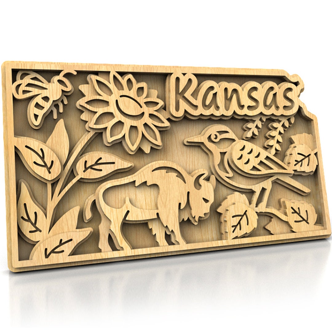 C240-kansas - Scroll Saw Pattern (pdf, Dxf, Svg, Eps) - Etsy