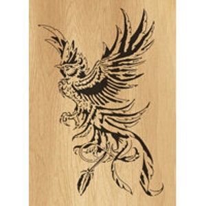 055-phoenix Scroll Saw Pattern pdf, Jpg, Dxf, Svg, Eps - Etsy