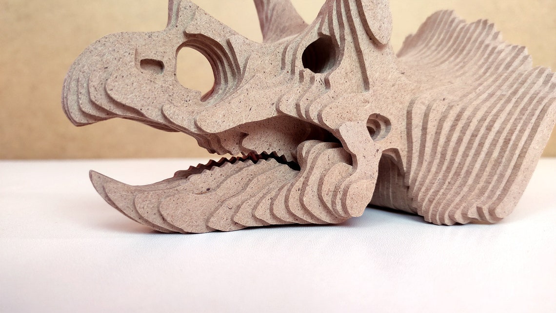 C184-dino Skull Scroll Saw Pattern pdf Dxf Svg Eps | Etsy